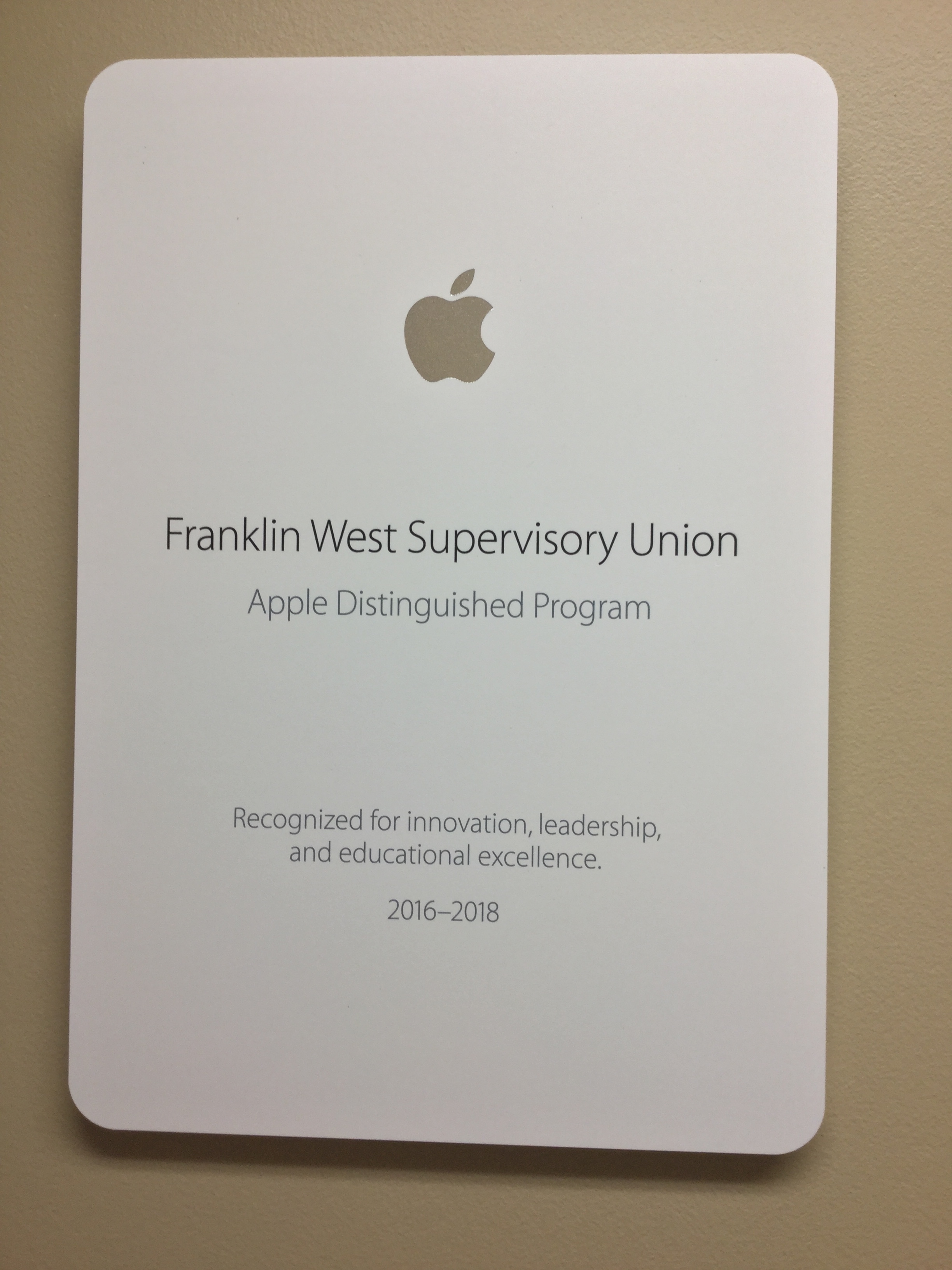 Franklin West Supervisory Union Selected as an Apple Distinguished ...